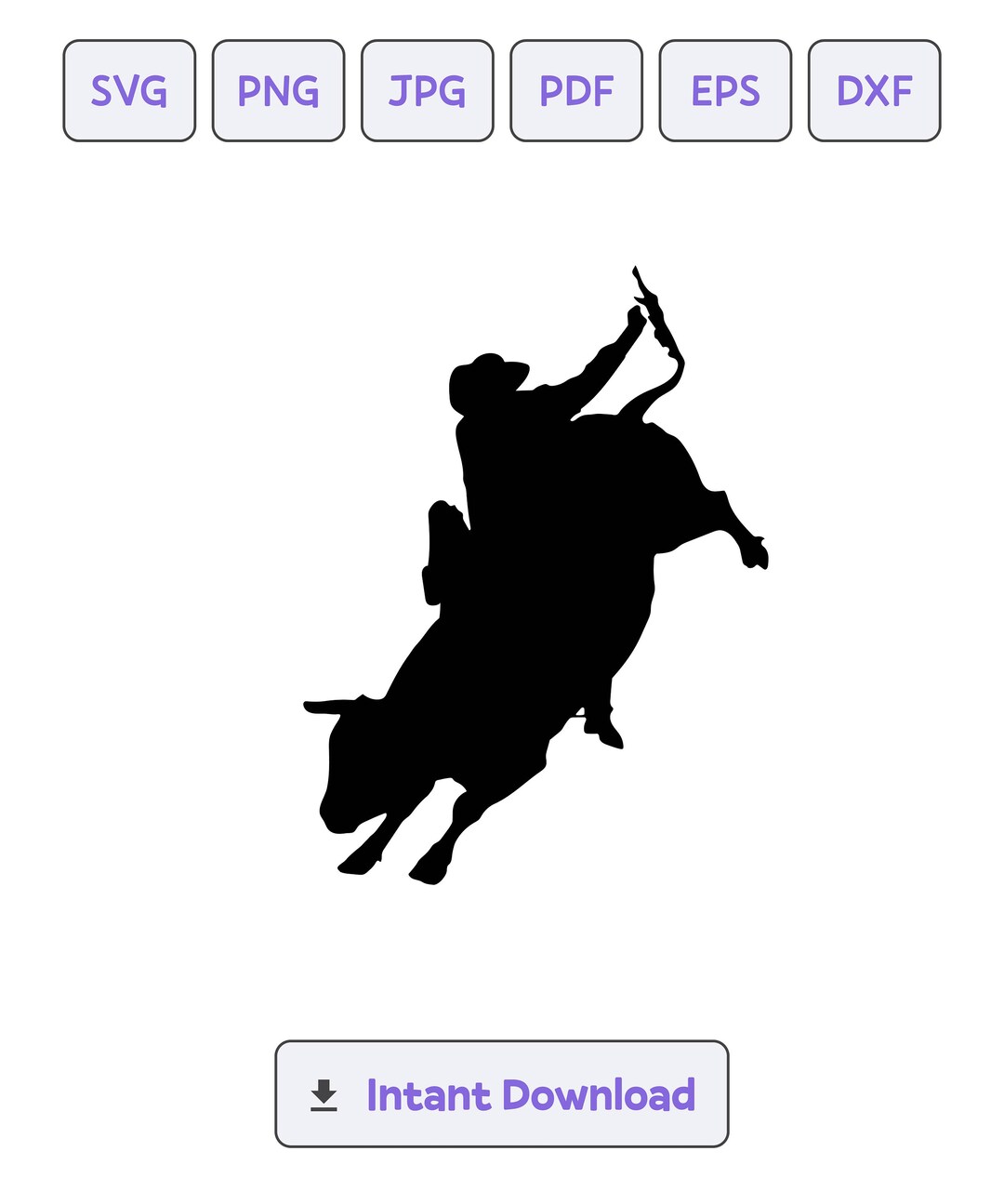 Bull Riding SVG, Svg, Bull Riding Dxf, Eps, Bull Riding Cricut, Bull ...