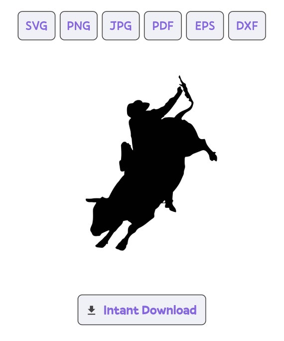 Bull Riding SVG Svg Bull Riding Dxf Eps Bull Riding | Etsy
