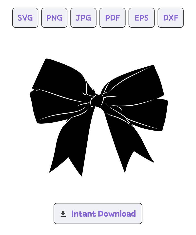 Bow Silhouette SVG, Svg, Dxf, Bow Eps, Bow Cricut, Bow Clipart ...