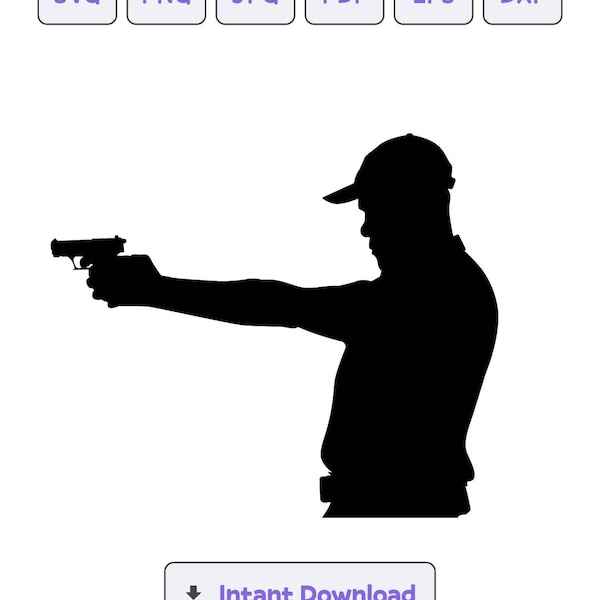 Shooting Man Svg - Etsy