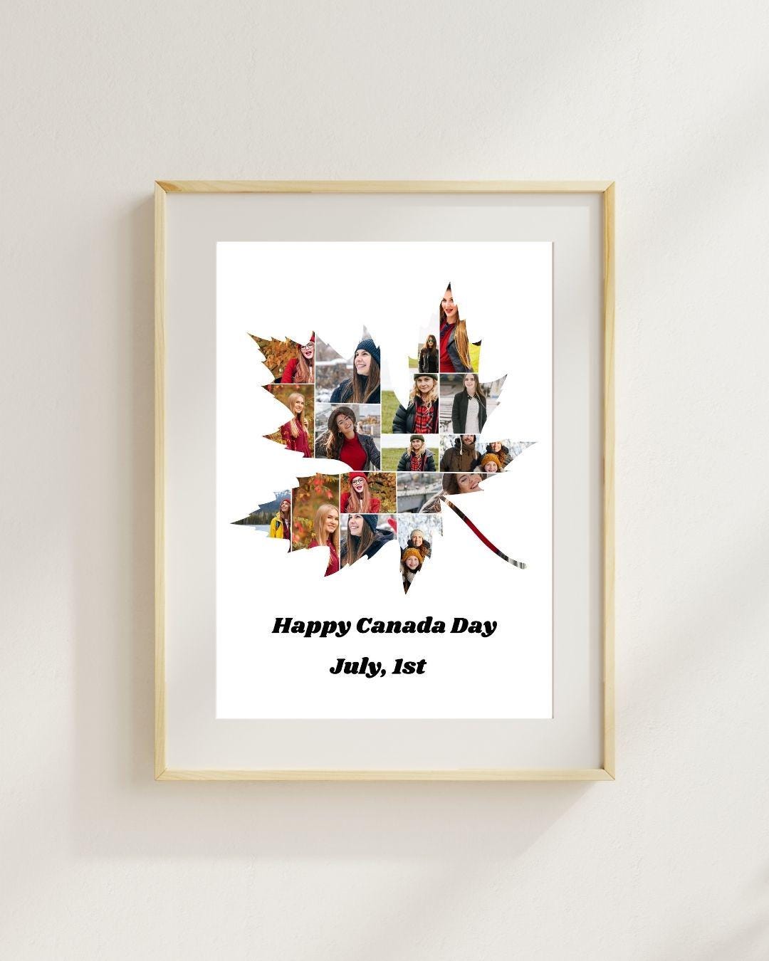Personalized Canada Maple Leaf Collage - Custom Gift, Maple Leaf ...