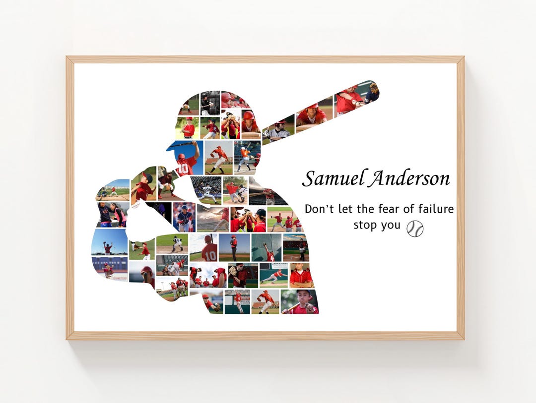 Custom Baseball Photo Collage Template: Personalized Sports Gift ...