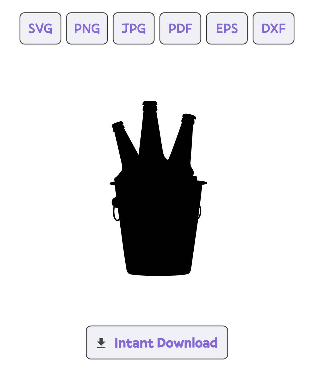 Beer Bucket / Svg / Png / Dxf / Cricut / Beer Bucket Silhouette ...