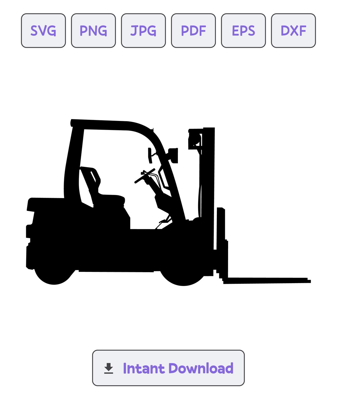 Fork Lift Silhoutte Fork Lift SVG File Fork Lift Clipart - Etsy