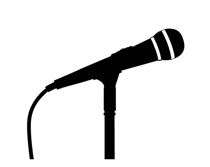 Boom Mic Svg, Boom Microphone Clipart, Studio Mic Png, Film Mic Dxf ...