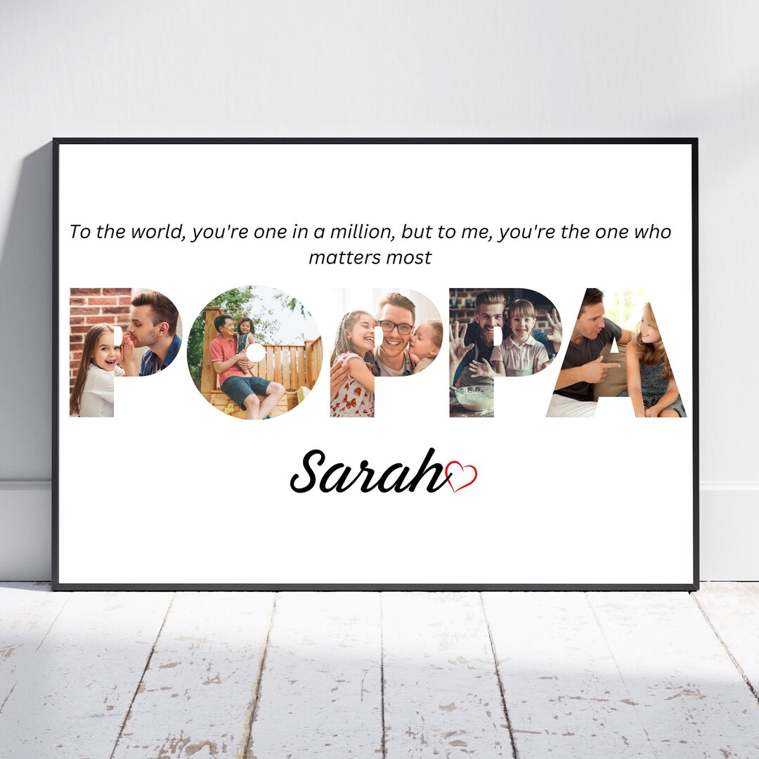 Custom POPPA Template | Personalized Artwork for Father's Day | Unique ...