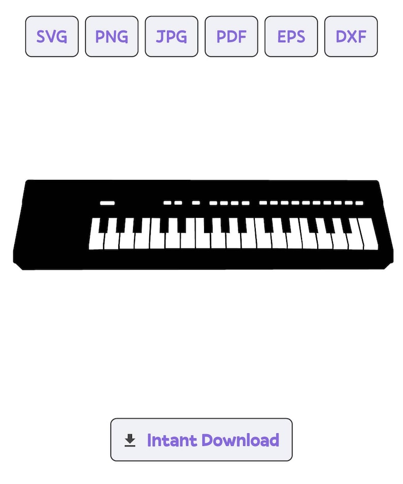 Keyboard SVG, PNG, Eps -keyboard Silhouette | Digital Download ...