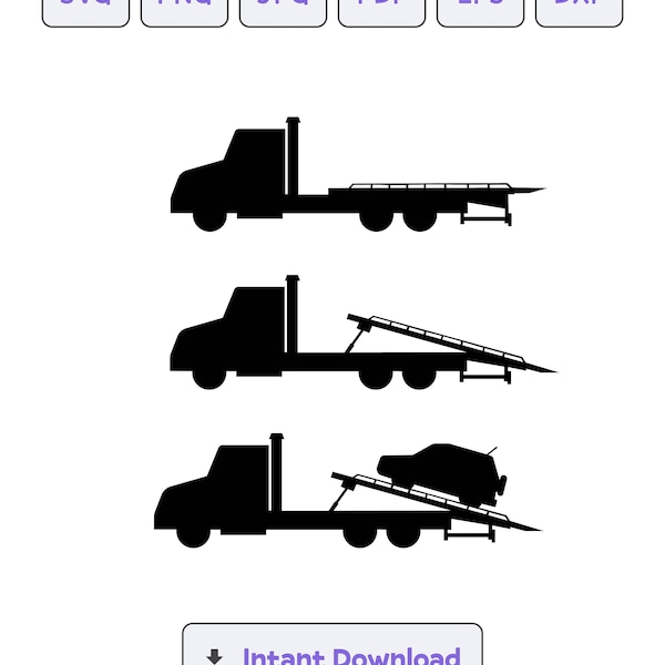 Rollback Truck Svg - Etsy
