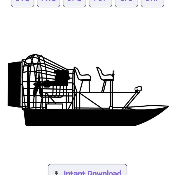 Airboat Clipart - Etsy