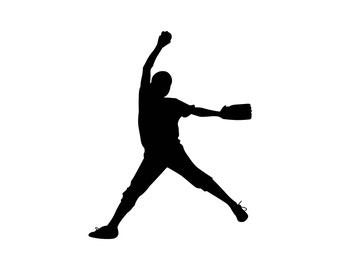 Softball Pitcher Sticker Digital Download Cricut Cut File Softball ...