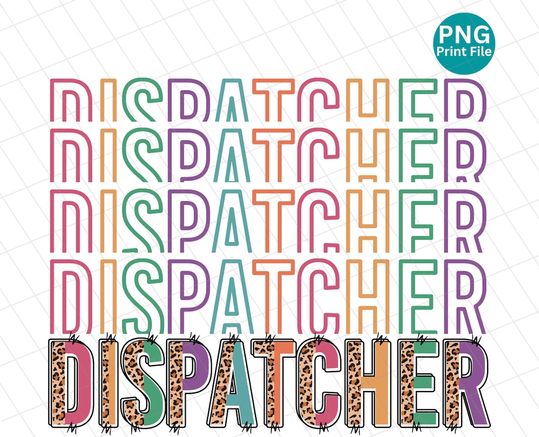 Dispatcher Doodle Letter PNG, Dispatcher Design, Dispatcher Leopard ...
