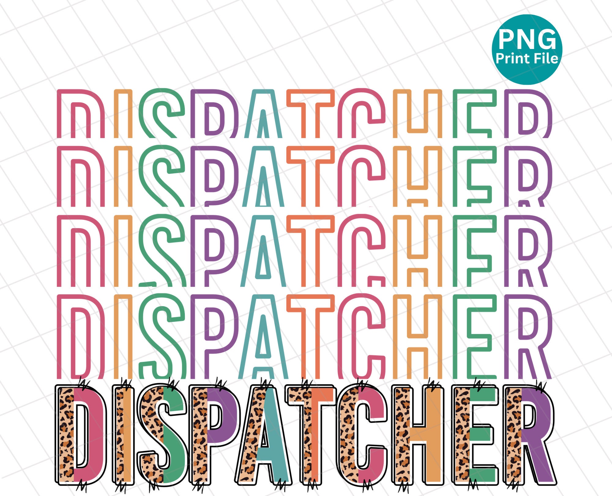 Dispatcher Doodle Letter PNG Dispatcher Design Dispatcher - Etsy