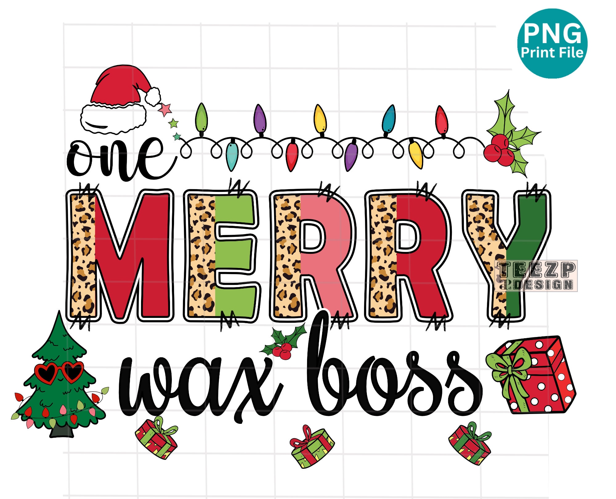 One Merry Christmas Wax Boss PNG, Leopard Wax Boss PNG, Wax Boss Life ...