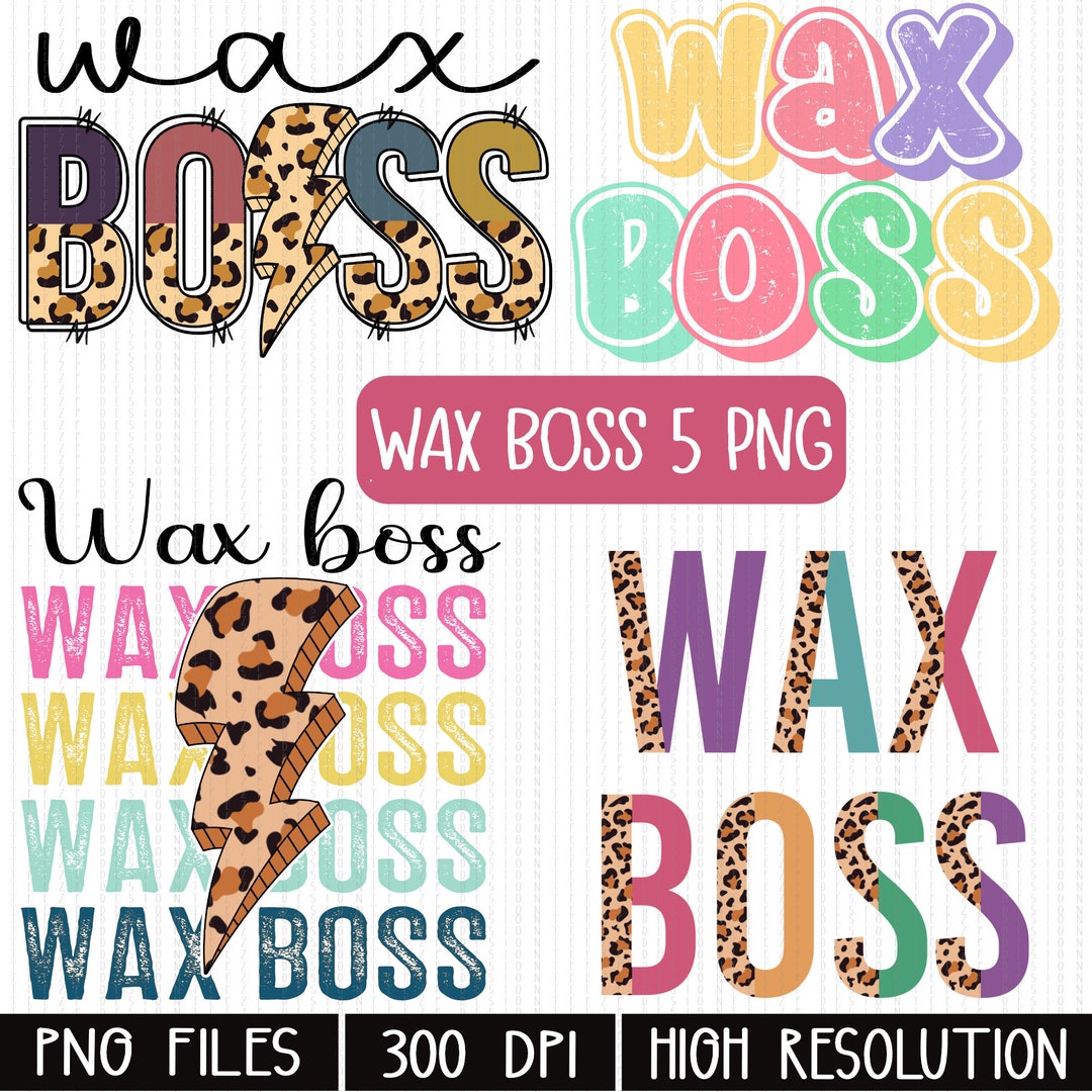 Wax Boss Bundle PNG, Wax Boss Retro Sublimation Png, Lightning Bolt ...