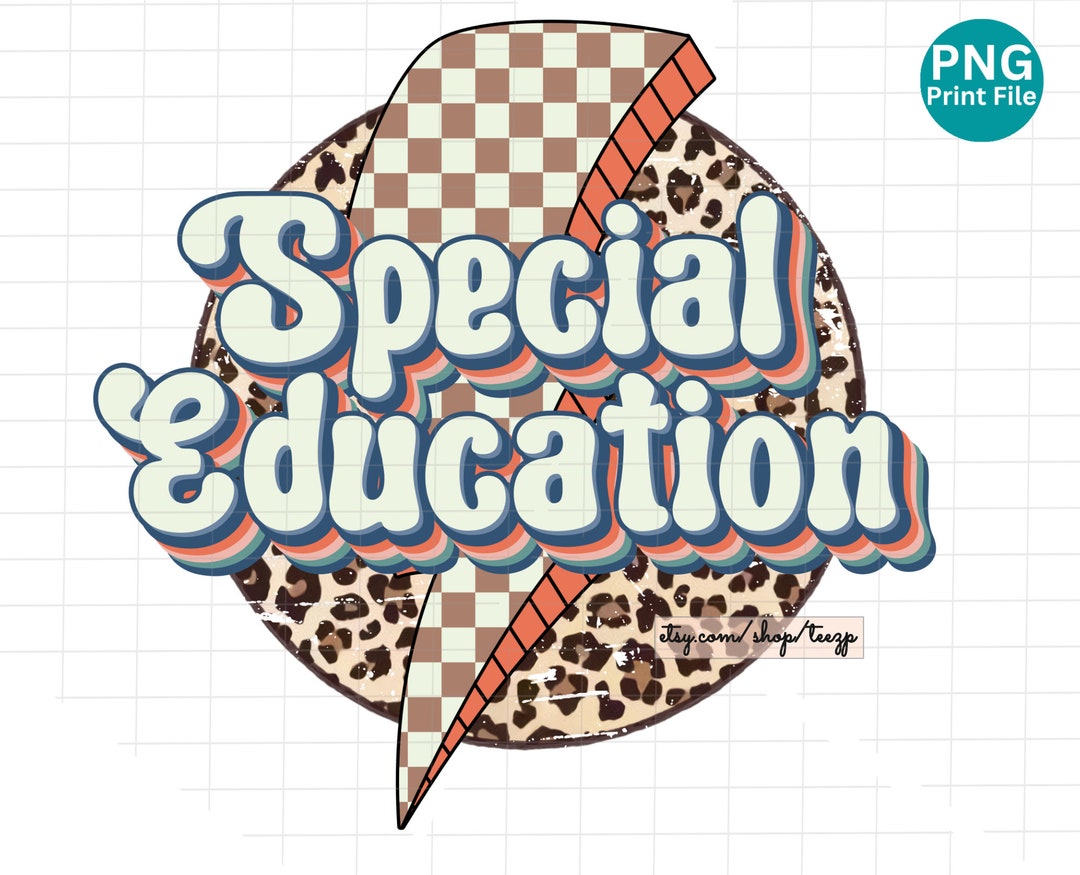 Special Education Retro PNG Image, Sped Teacher Leopard Sublimation ...