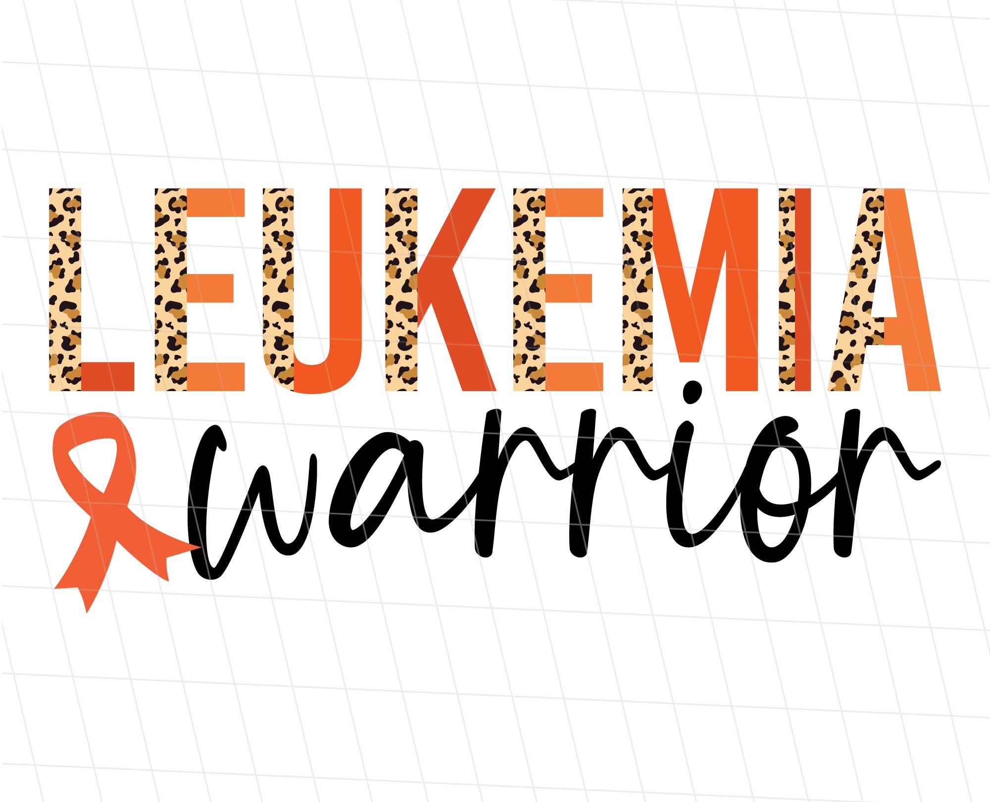 Leukemia Warrior PNG Leukemia Awareness Half Leopard PNG - Etsy