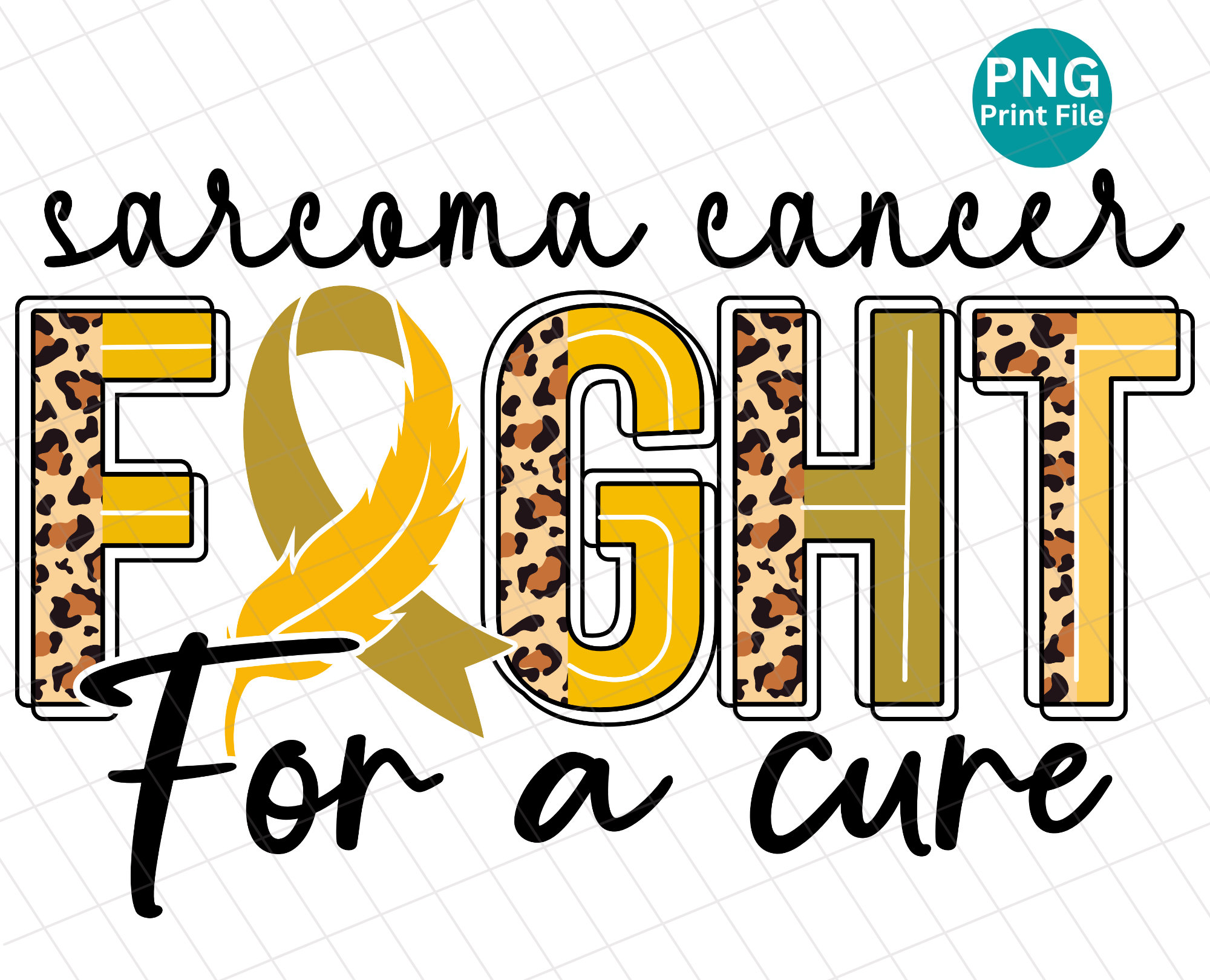 Sarcoma Cancer Fight for a Cure Png, Sarcoma Cancer Leopard Png ...