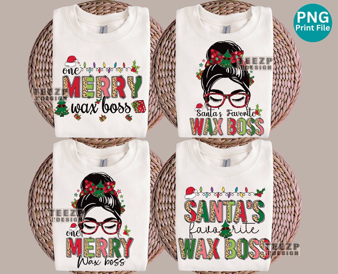 Christmas Wax Boss Bundle PNG, Santa's Favorite Wax Boss Bundle PNG ...
