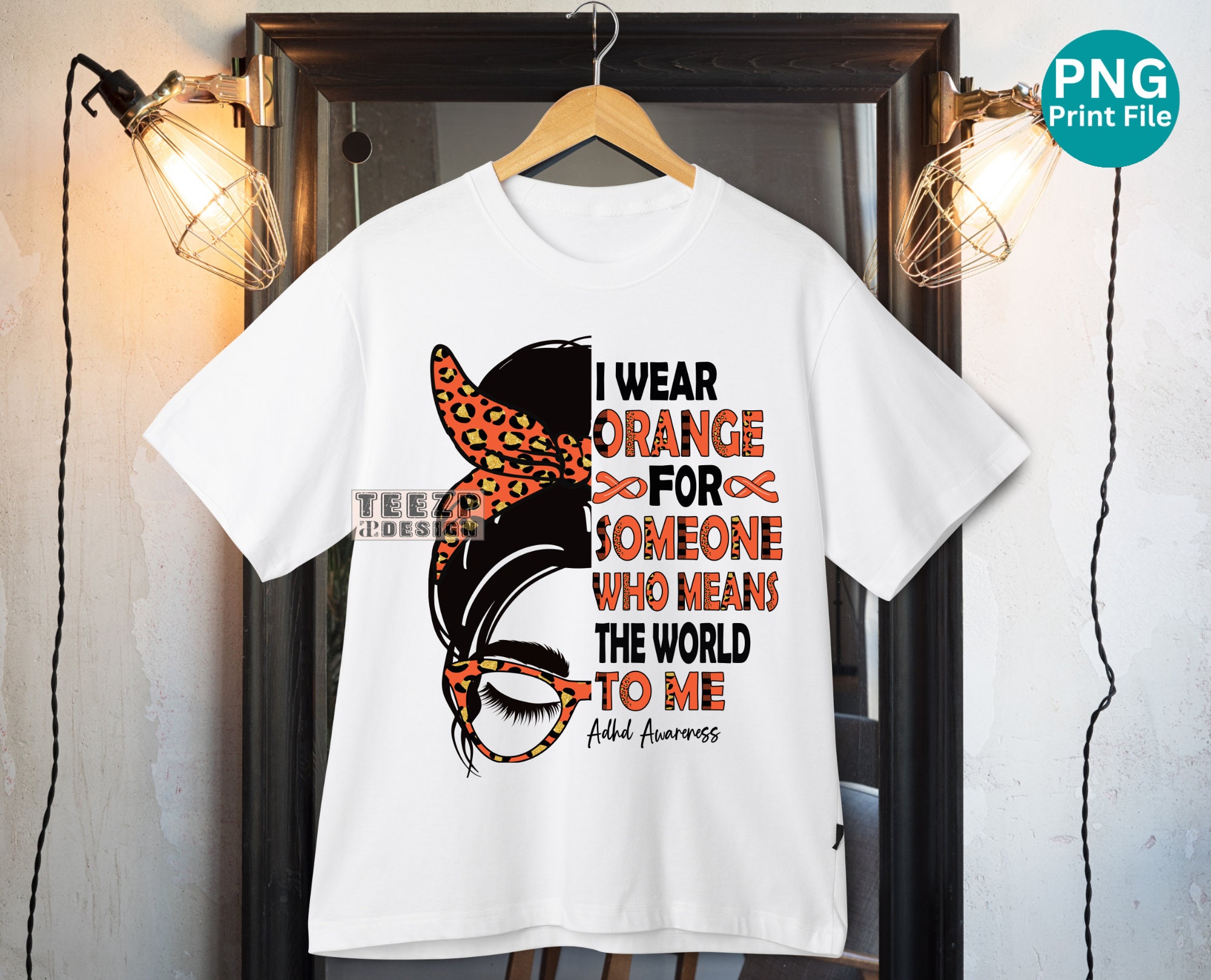 Adhd Awareness I Wear Orange PNG, Adhd Awareness Leopard PNG, Adhd ...
