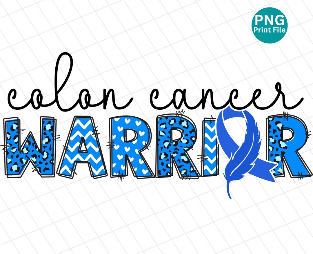 Mama of a Warrior Colon Cancer PNG, Colon Cancer Awareness PNG, Half ...