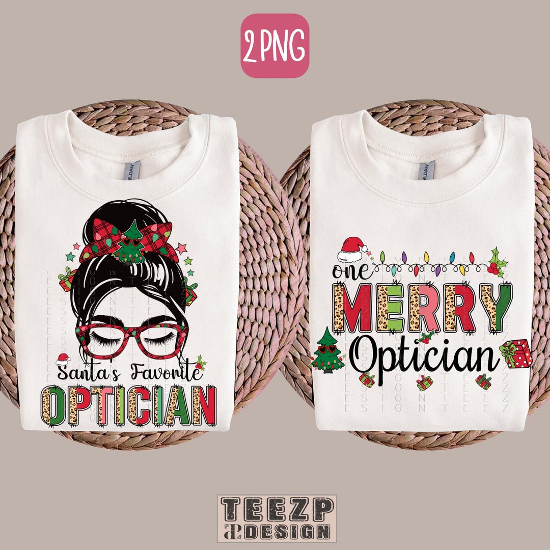 Santa's Favorite Optician PNG, Christmas Sublimation Design, Festive ...