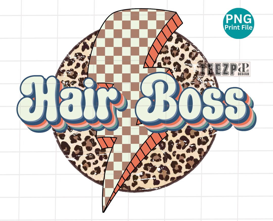 Hair Boss Lighting Bolt PNG, Hair Boss Instant Download, Hair Boss ...