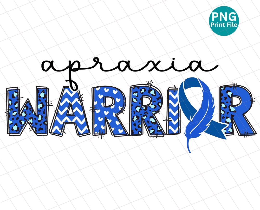 Apraxia Warrior Doodle Letter PNG, Apraxia Awareness Leopard PNG ...