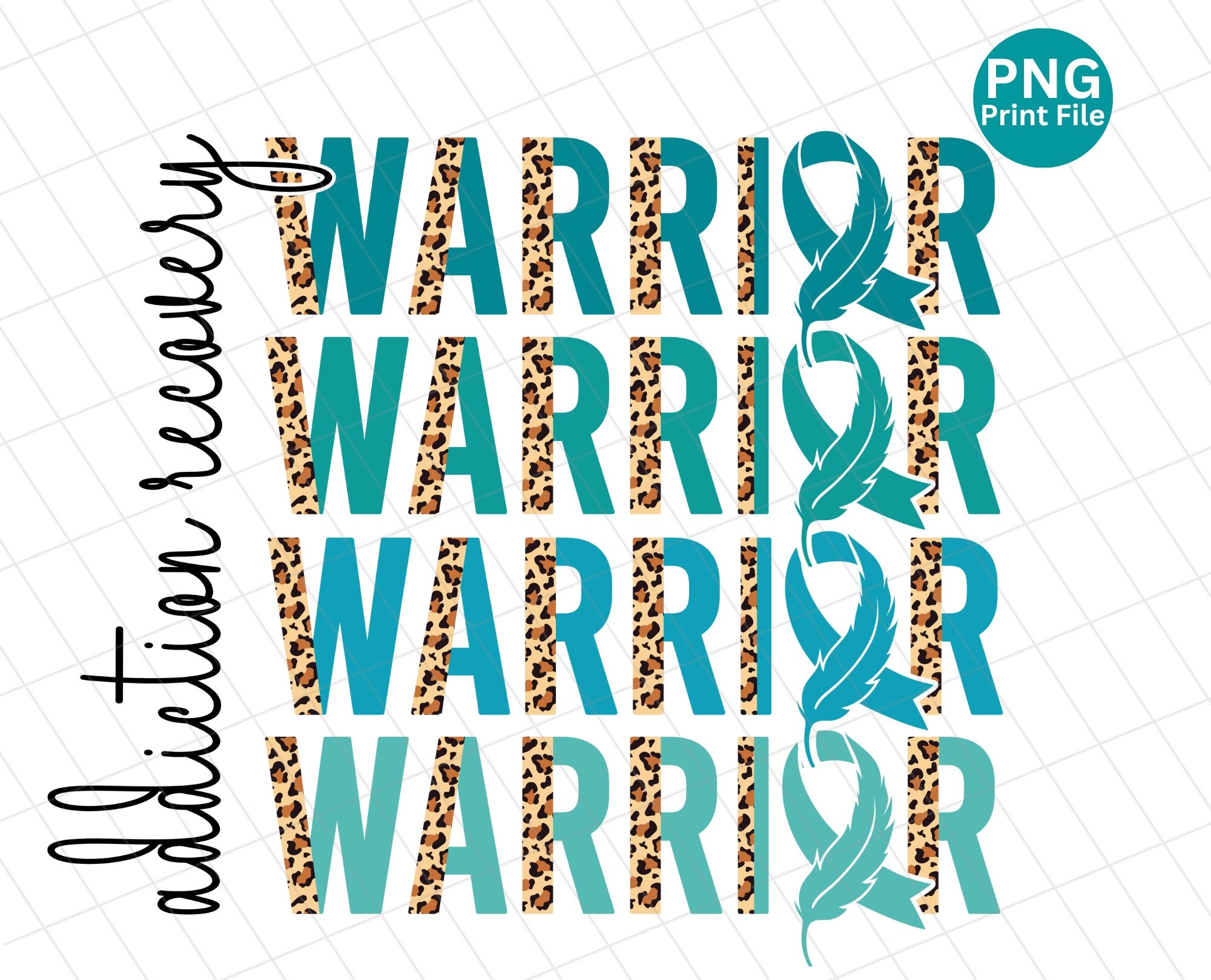Addiction Recovery Warrior Leopard PNG Addiction Recovery - Etsy