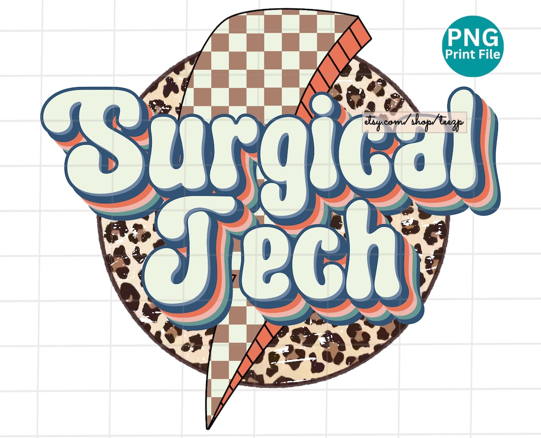 Surgical Tech Retro PNG, Surg Tech Leopard Sublimation Design, Surgery ...