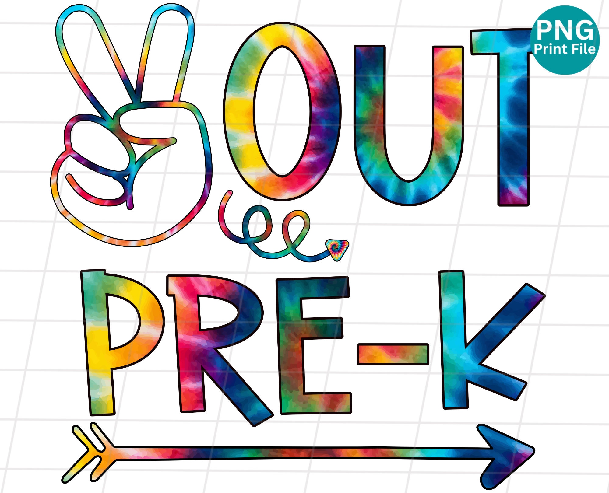 Pre-k Peace Out Png Sublimation Design Digital Download PNG - Etsy