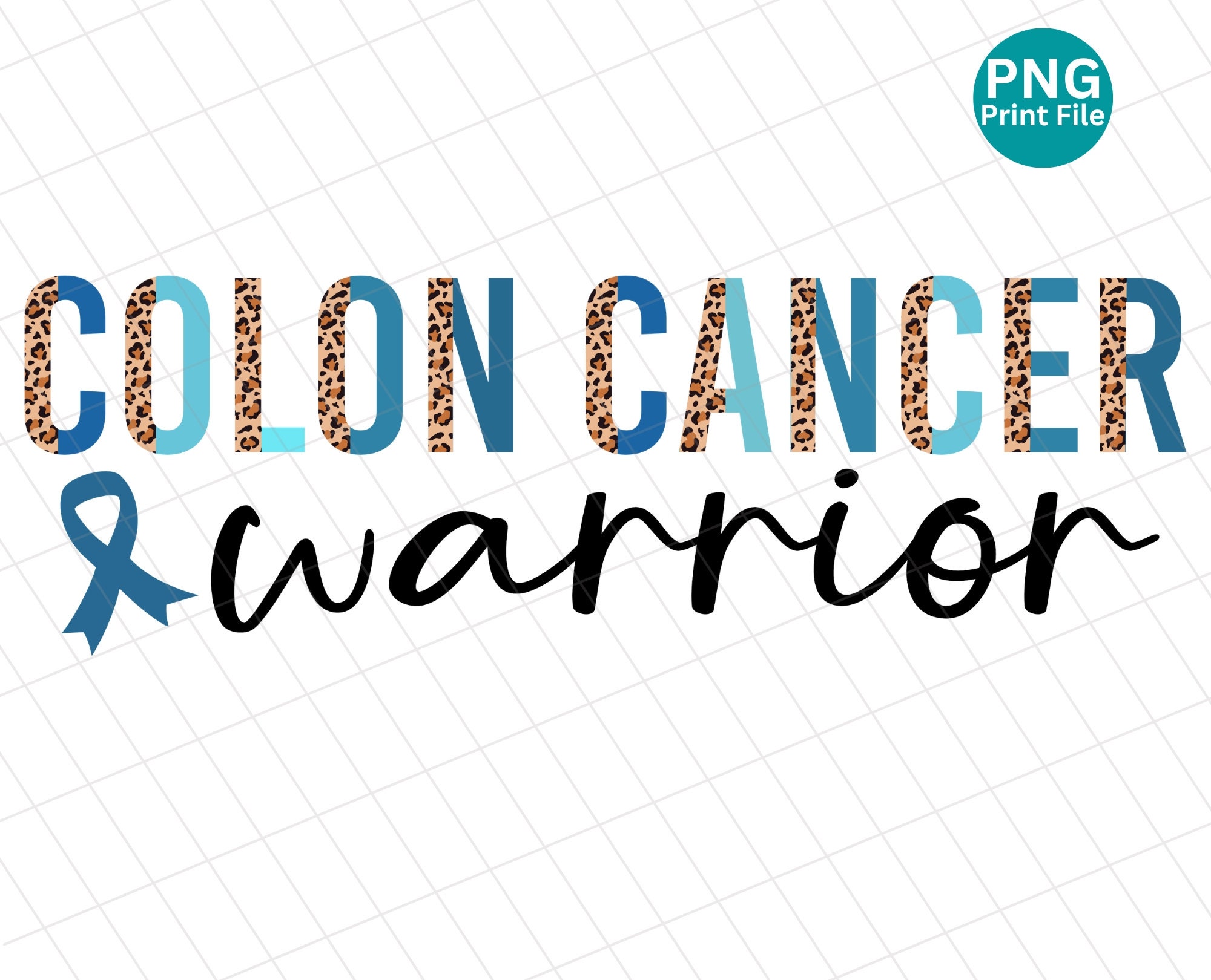 Colon Cancer Warrior PNG Colon Cancer Ribbon Sublimation - Etsy