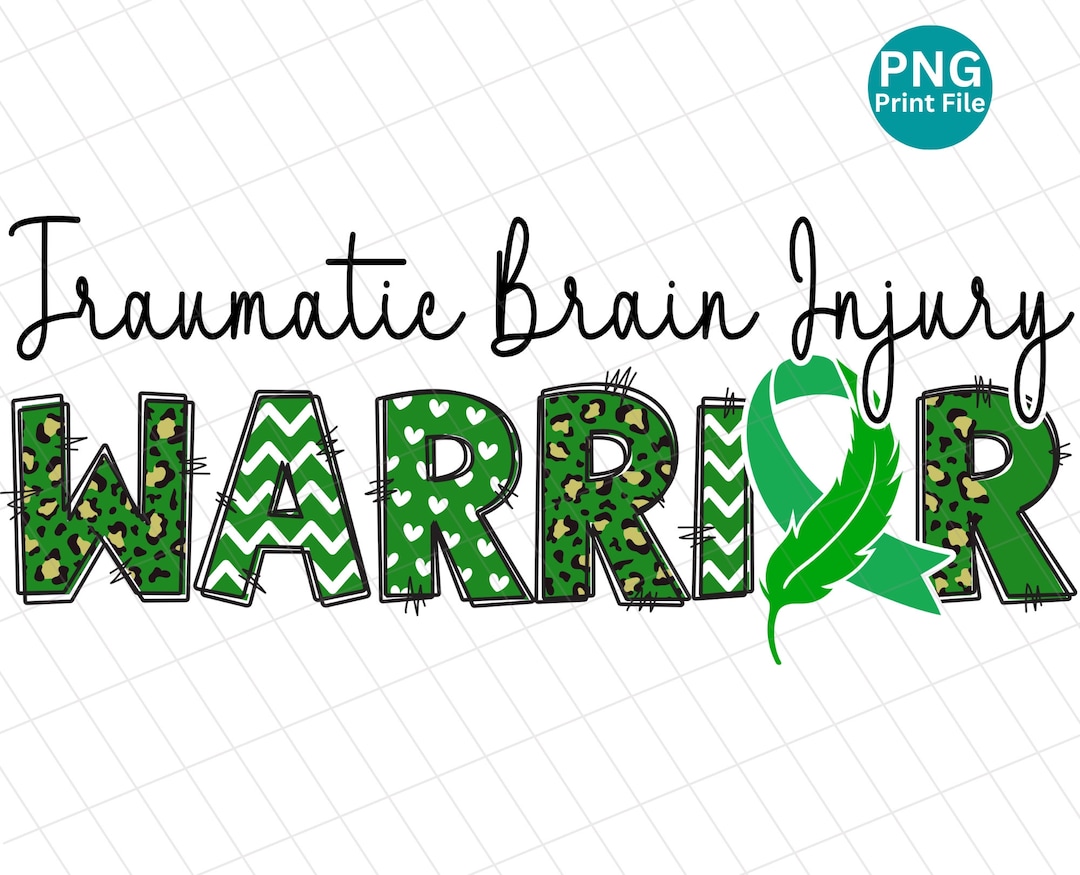 Traumatic Brain Injury Warrior Doodle PNG, Tbi Survivor Leopard ...