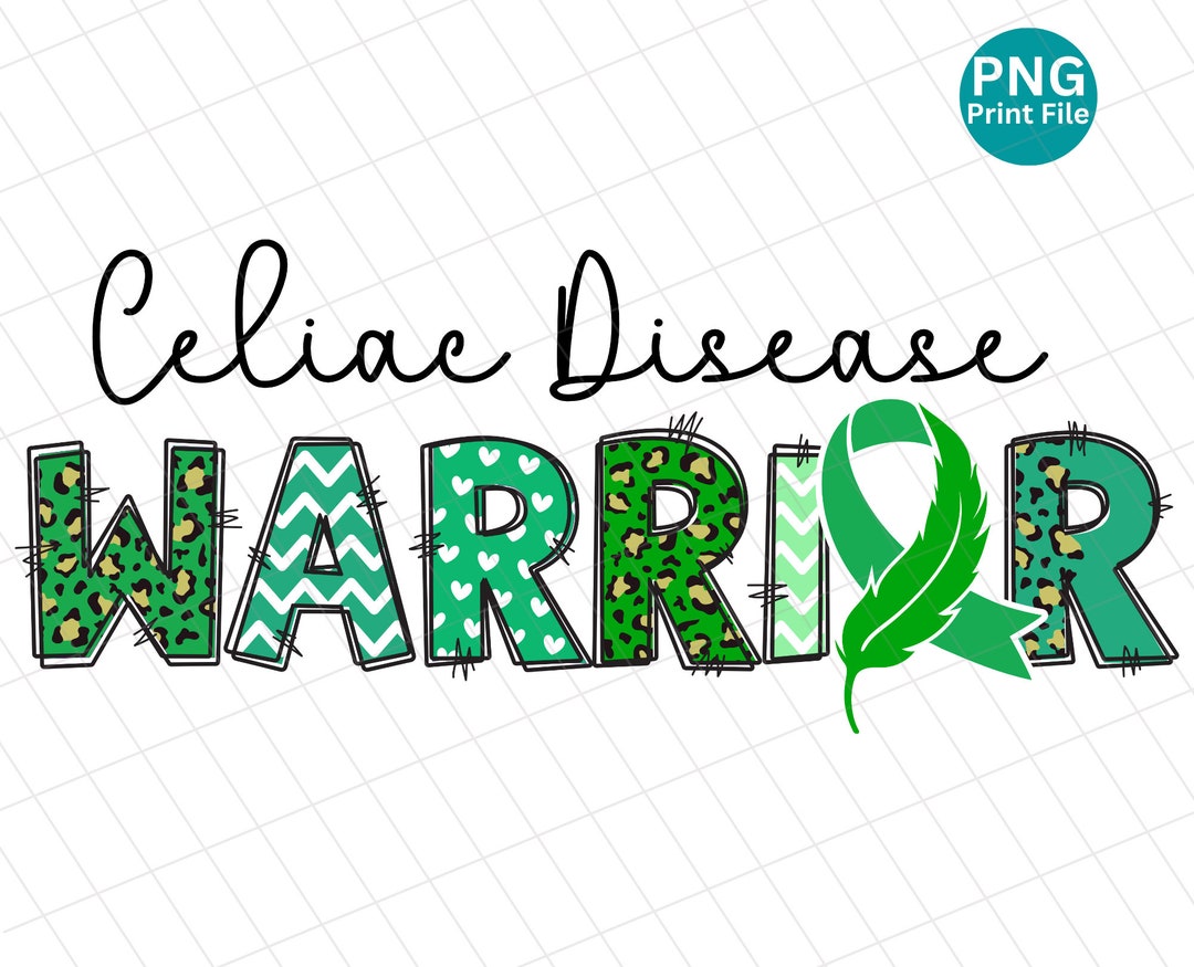 Celiac Disease Warrior Doodle Letter PNG, Celiac Disease Awareness ...