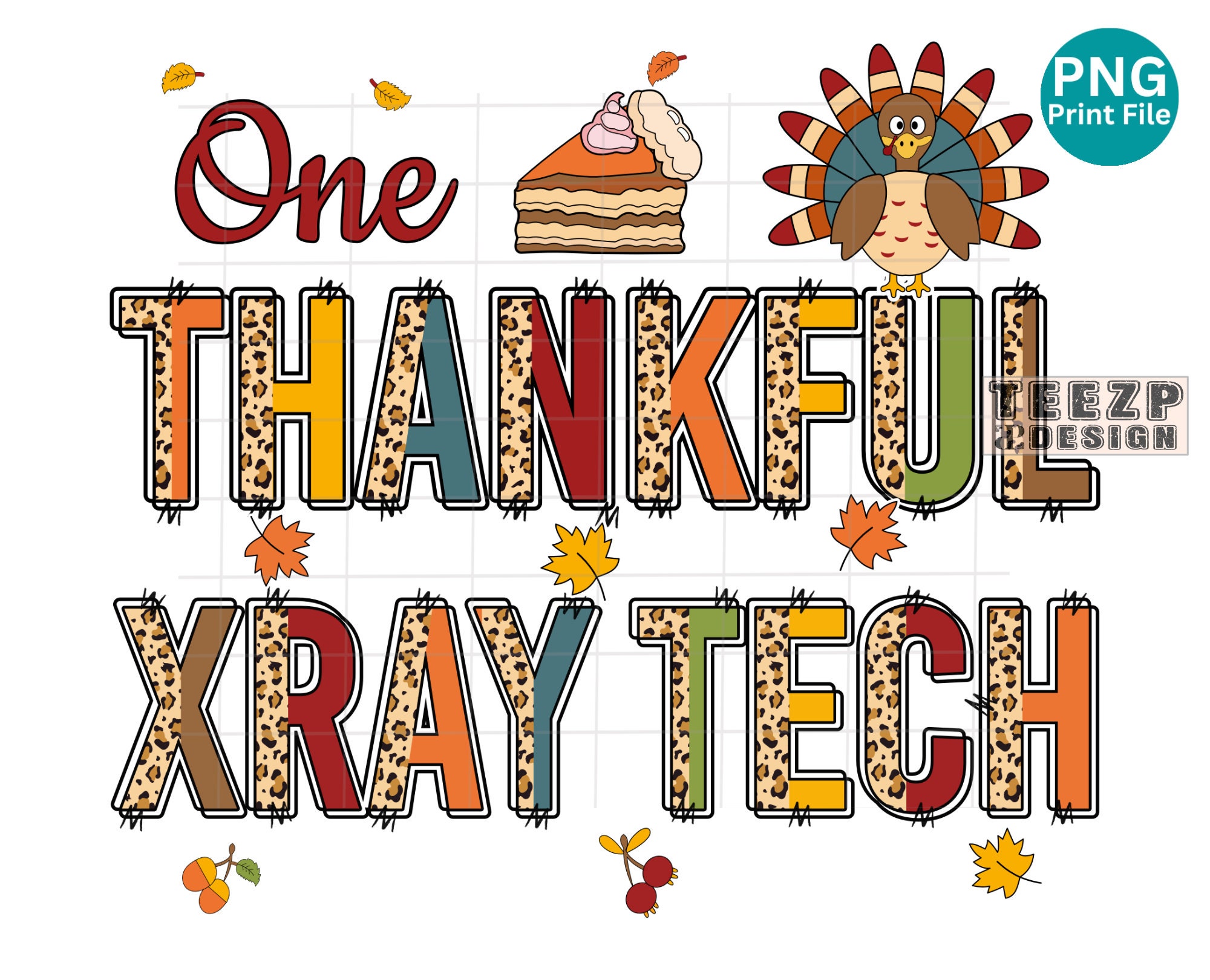 Thanksgiving Retro X-ray Tech PNG, One Thankful X-ray Tech Retro ...