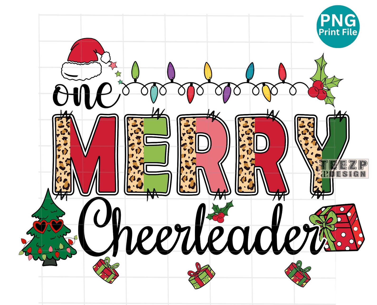 Cheerleader Santa's Favorite PNG, Christmas Cheerleader Sublimation ...