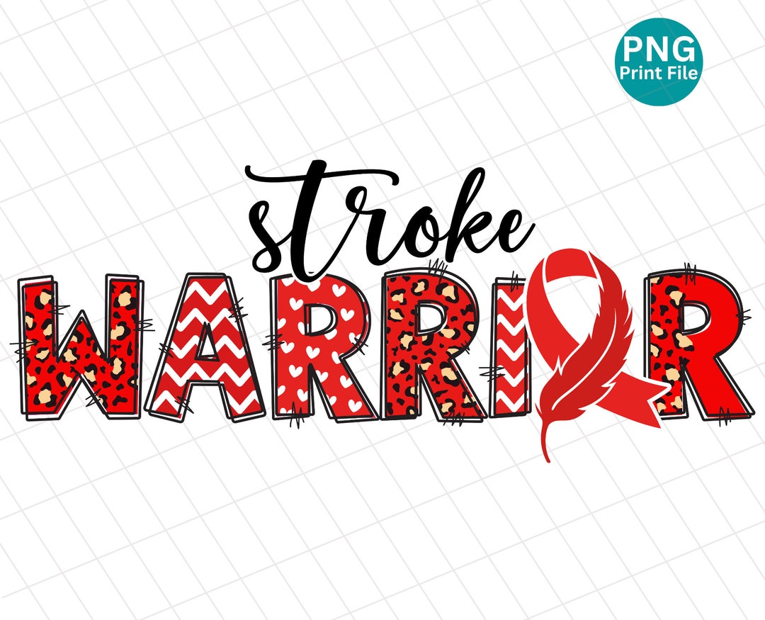 Stroke Awareness Warrior Doodle Letter PNG, Stroke Awareness Leopard ...