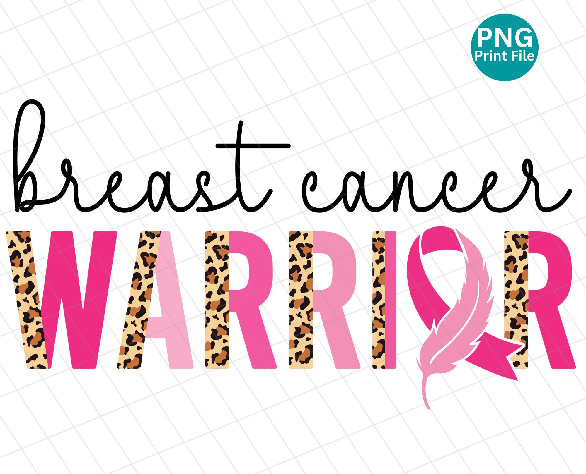 Breast Cancer Warrior PNG, Breast Cancer Awareness Half Leopard PNG ...