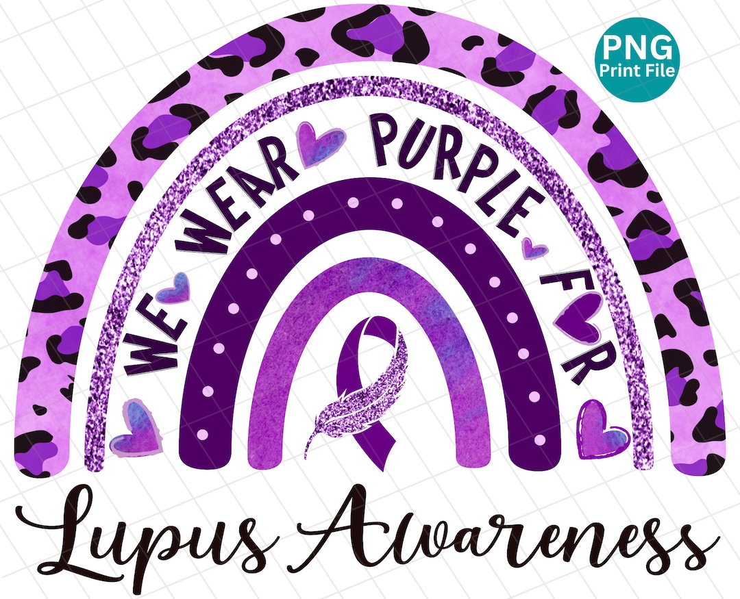 Lupus Awareness We Wear Purple PNG, Lupus Awareness Leopard PNG, Lupus ...