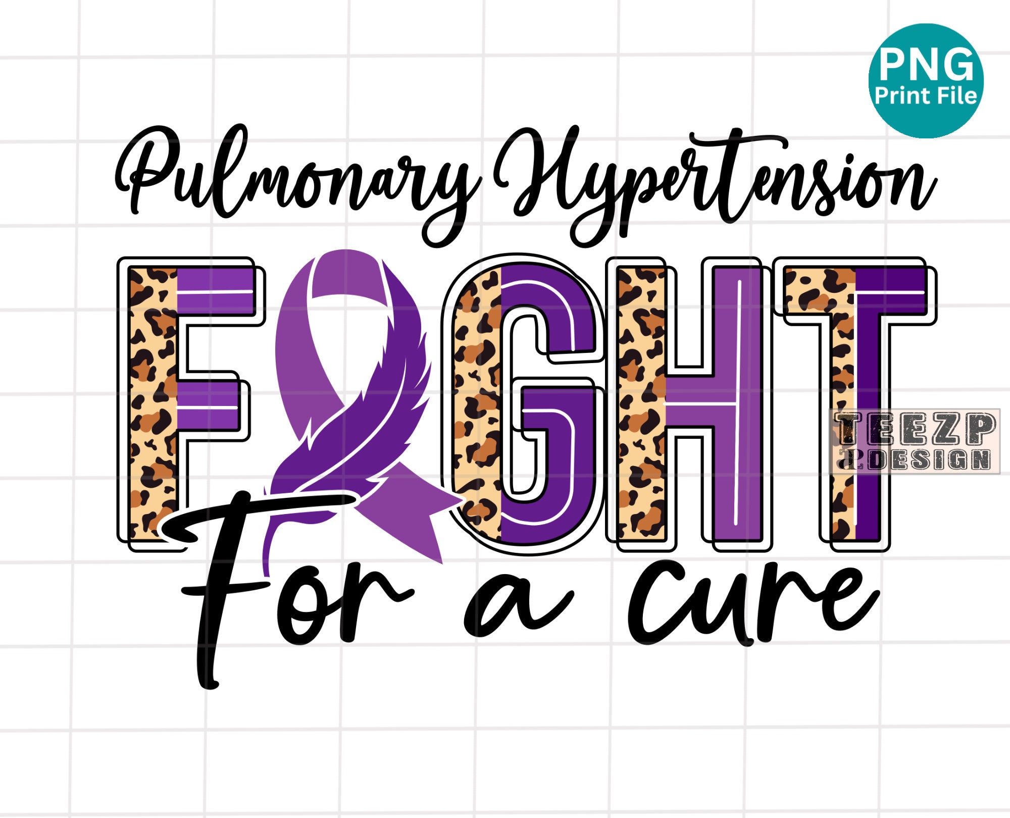 Pulmonary Hypertension Awareness Fight for a Cure Png PH - Etsy