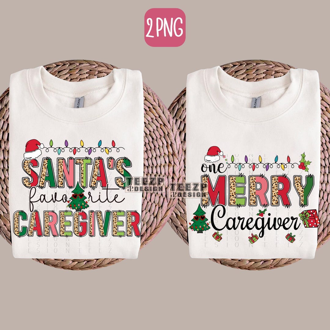 Caregiver Santa's Favorite PNG, Christmas Caregiver Sublimation Design ...