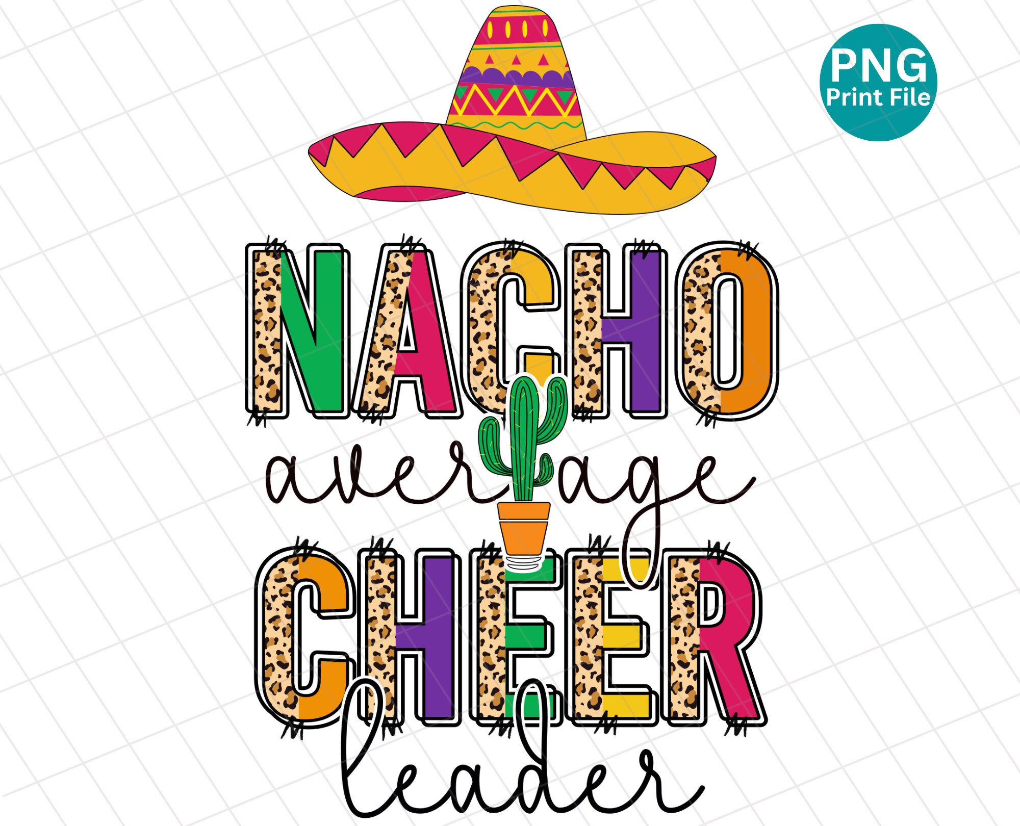 Cheerleader Nacho Average Doodle PNG, Cheerleader Cinco De Mayo PNG ...