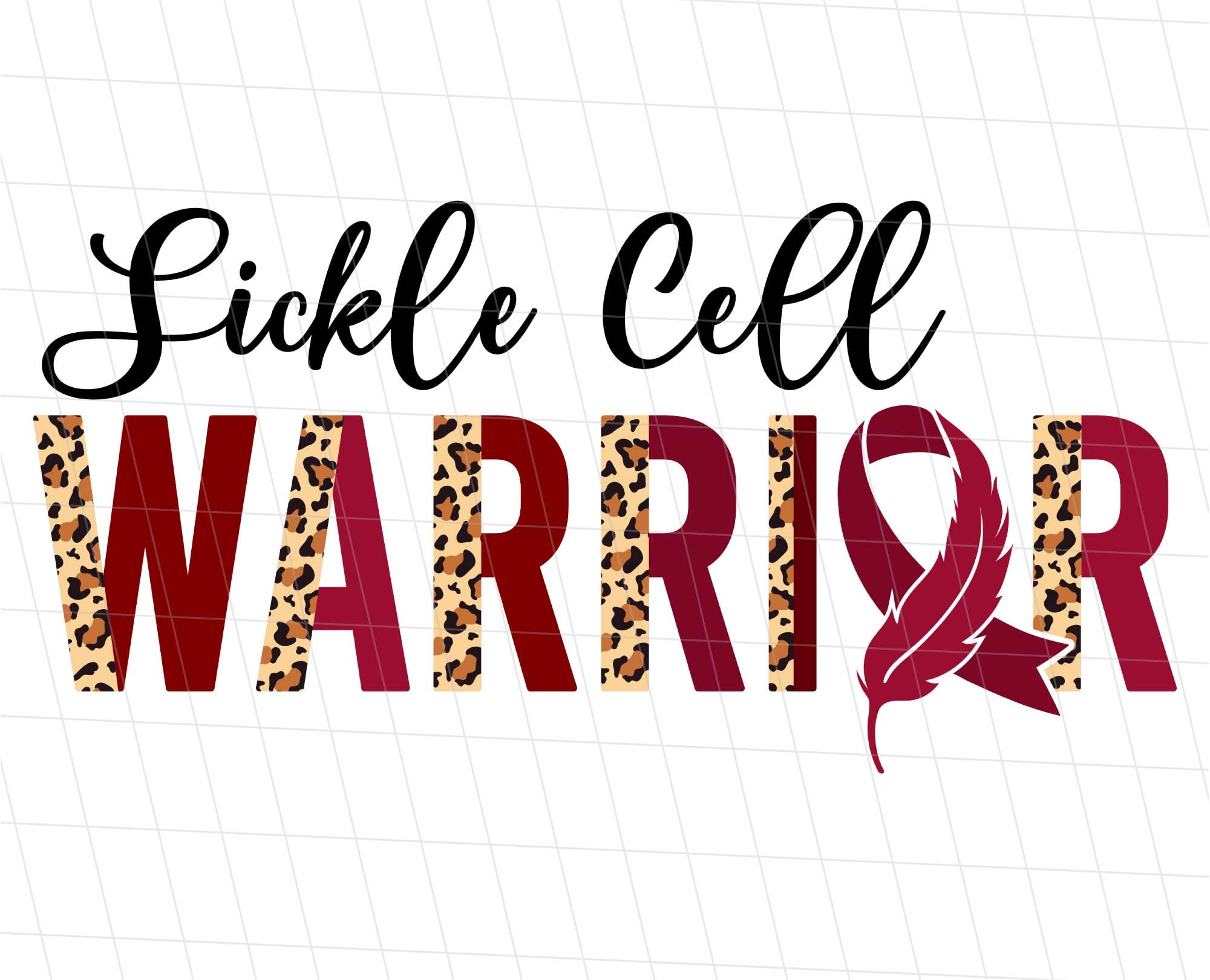 Sickle Cell Warrior Leopard PNG Sickle Cell Disease Half - Etsy