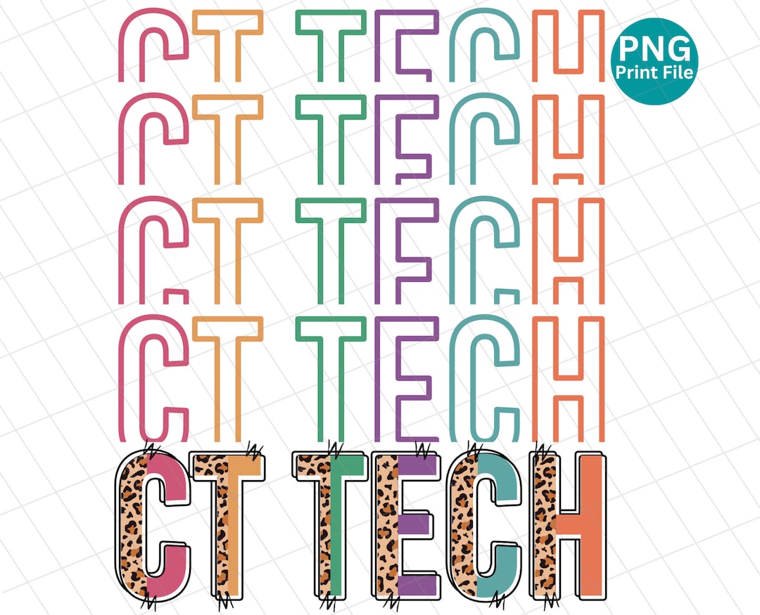 Ct Tech Doodle Letter PNG, Ct Tech Design, Ct Tech Leopard Sublimation ...