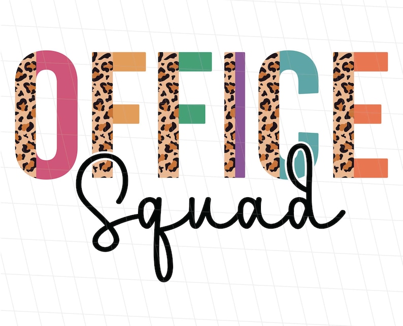 Office Squad PNG Image Half Leopard Office Staff Sublimation - Etsy