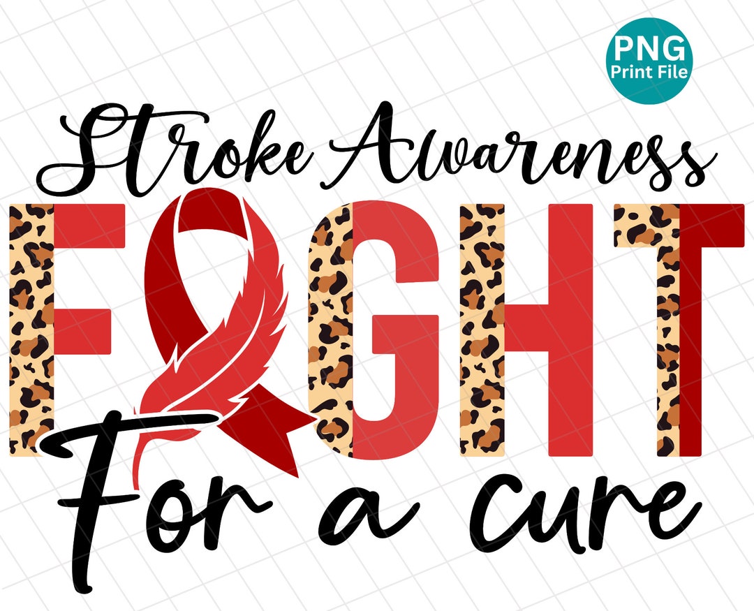Stroke Awareness Fight for a Cure PNG, Stroke Awareness Leopard PNG ...