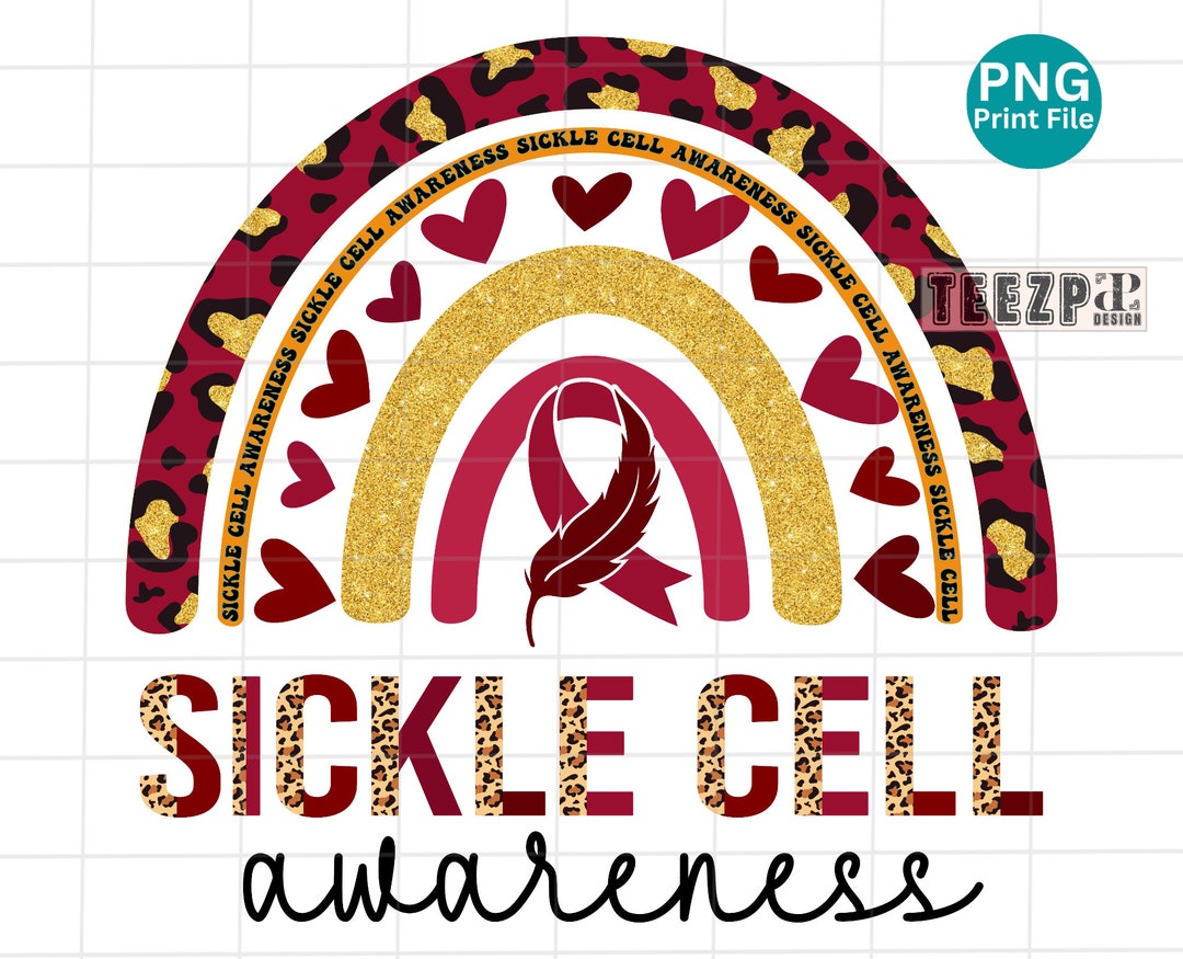 Sickle Cell Rainbow PNG, Sickle Cell Awareness Leopard PNG, Sickle Cell ...