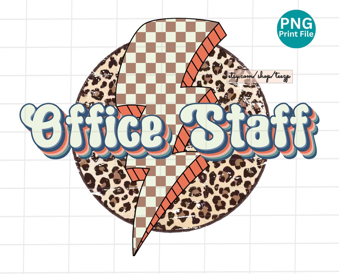 Office Staff Retro PNG, Office Crew Leopard Sublimation Design ...