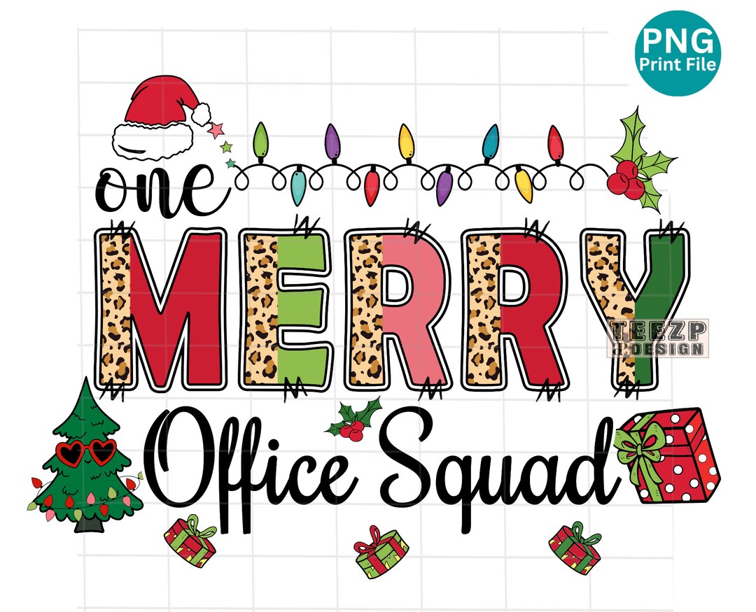 Christmas Office Squad Png Santas Favorite Office Staff Half Leopard