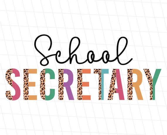 School Secretary Png Image School Secretary Half Leopard - Etsy