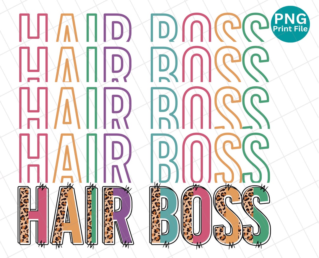 Hair Boss Doodle Letter PNG, Hair Boss Instant Download, Hair Boss ...